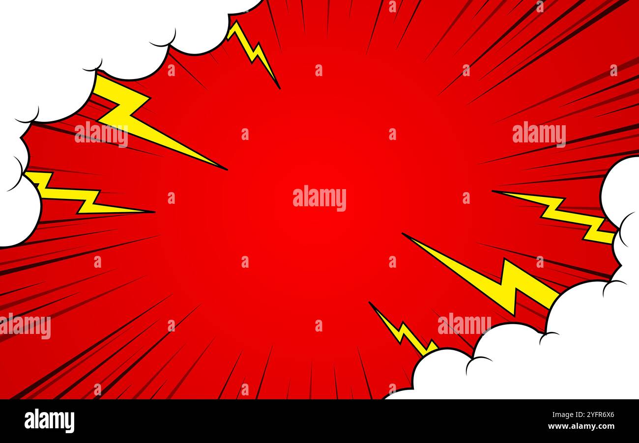 Comic retro background with halftones. Vector illustration in retro pop ...