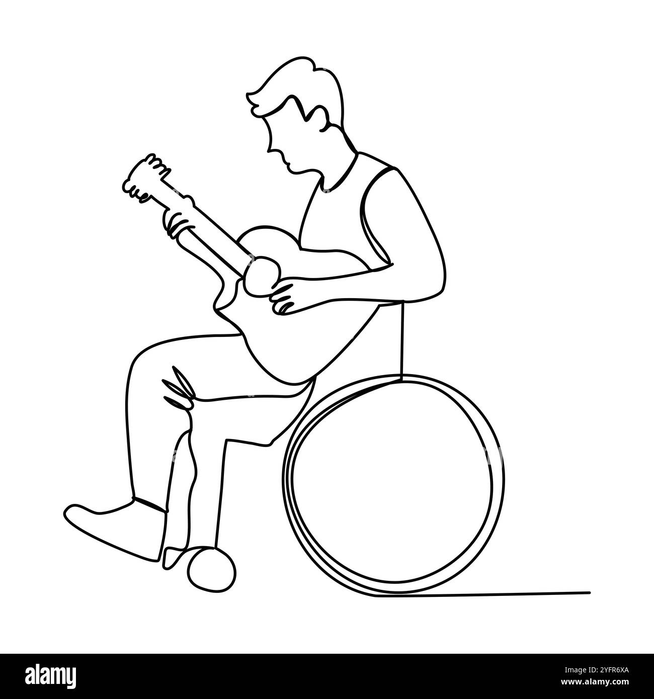3 December world disability day poster with continuous line black ...