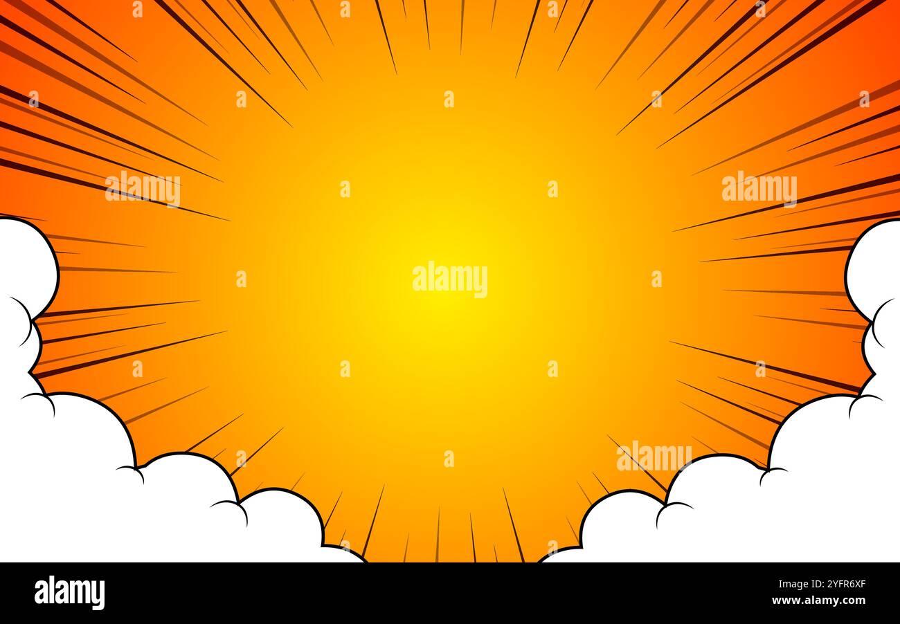 Comic retro background with halftones. Vector illustration in retro pop ...