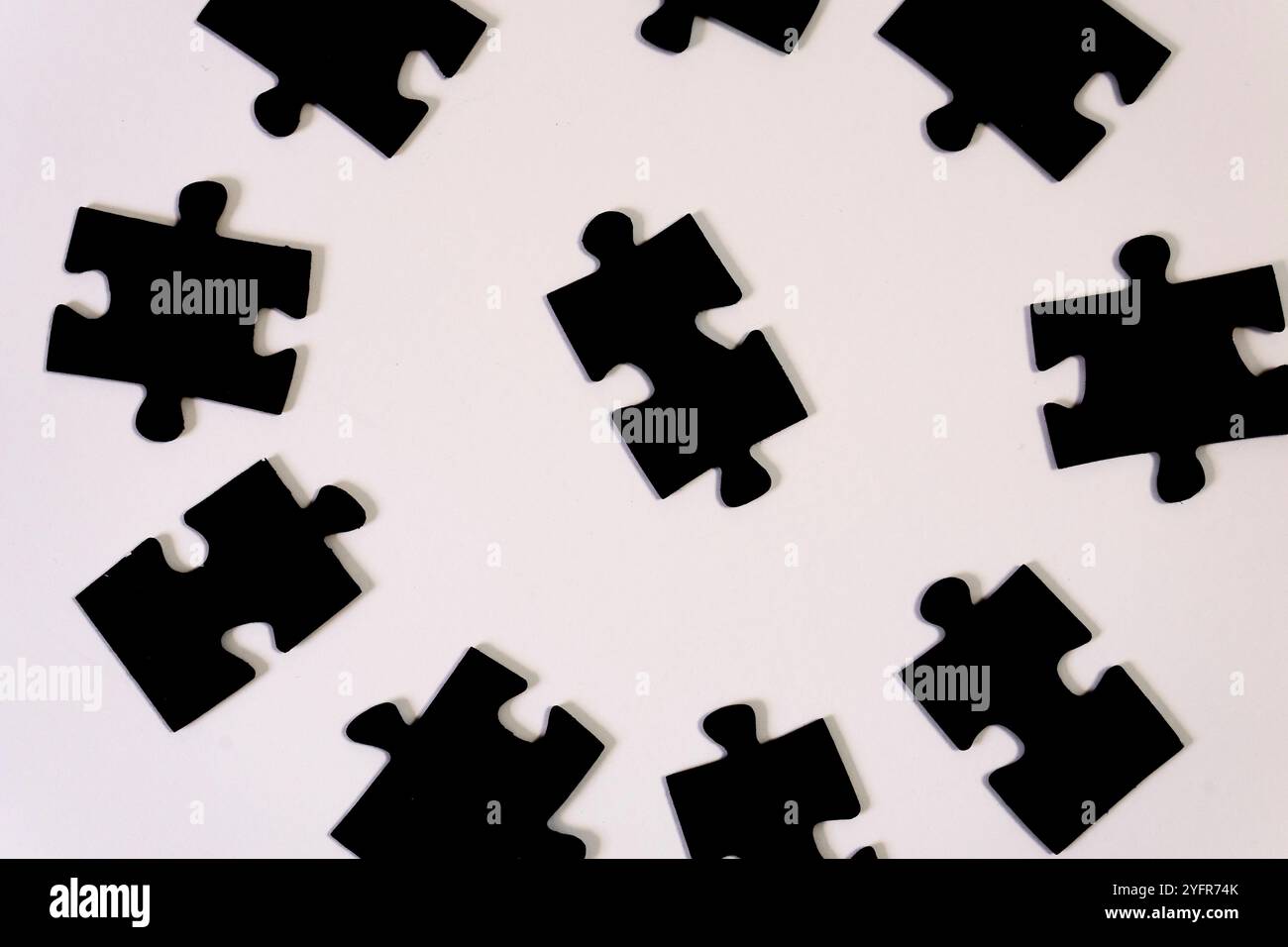 Building Solutions: Black and White Puzzle Pieces Stock Photo - Alamy