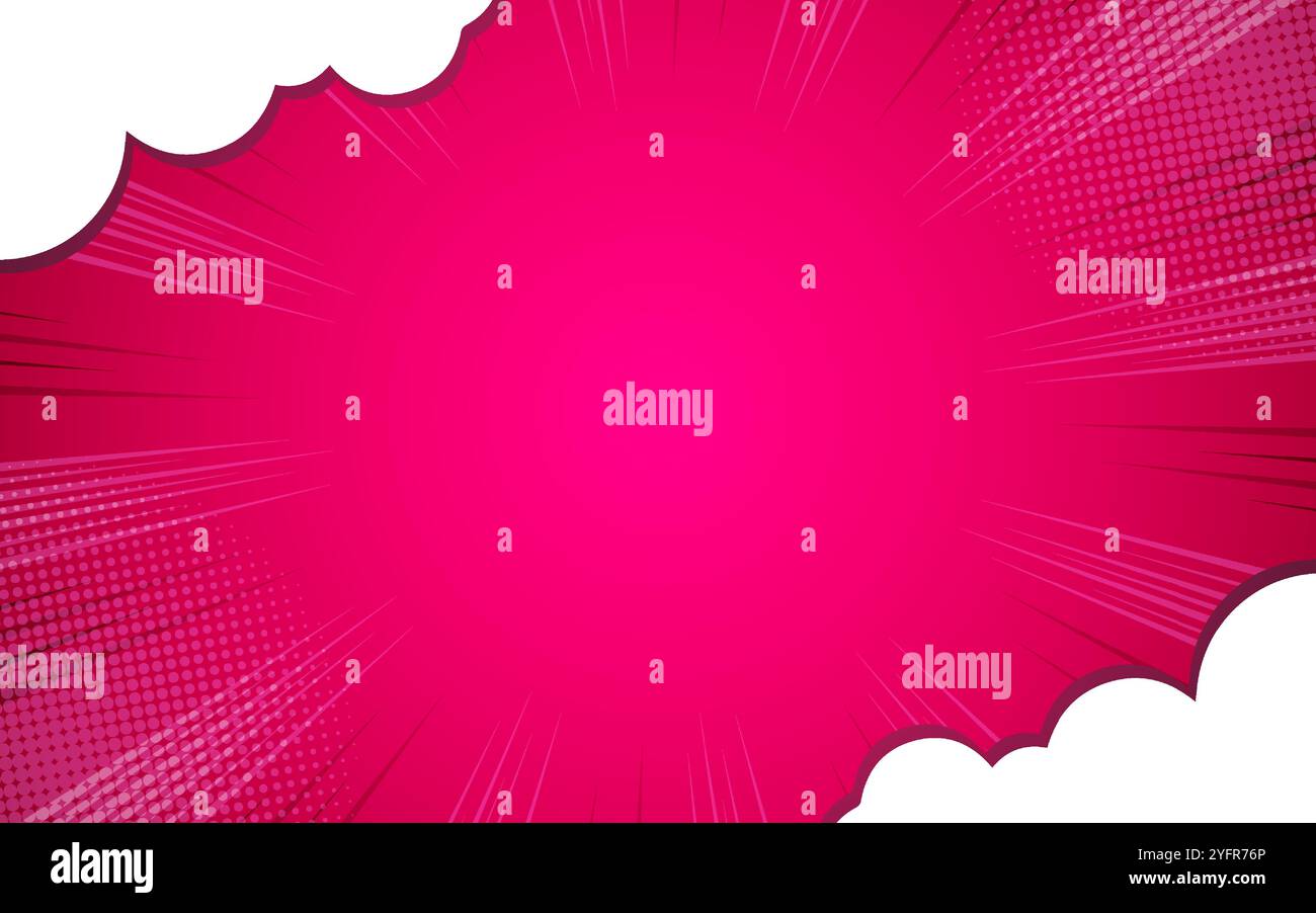 Comic retro background with halftones. Vector illustration in retro pop ...