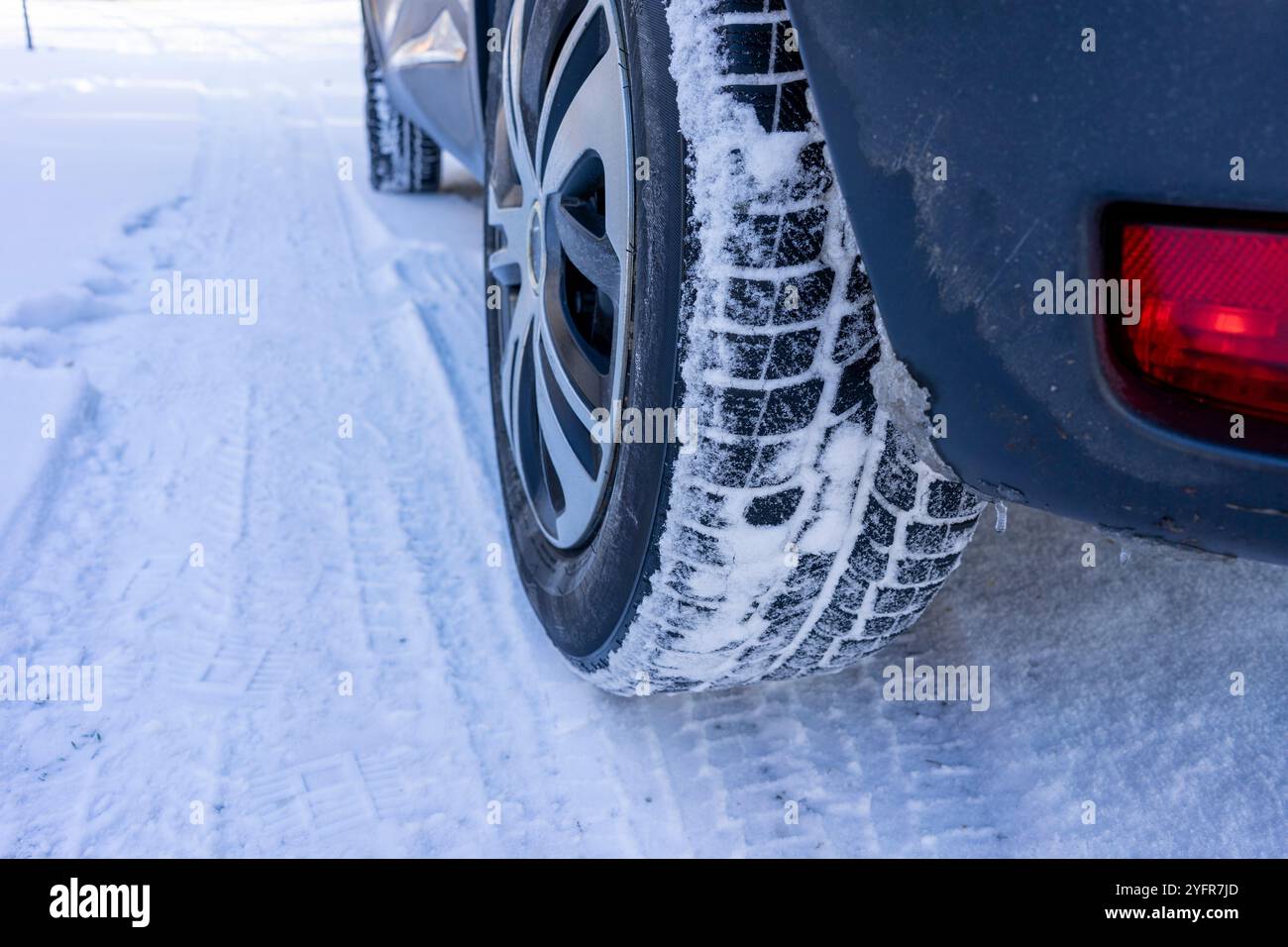 Attention winter tires in winter when there is snow symbol image Stock ...