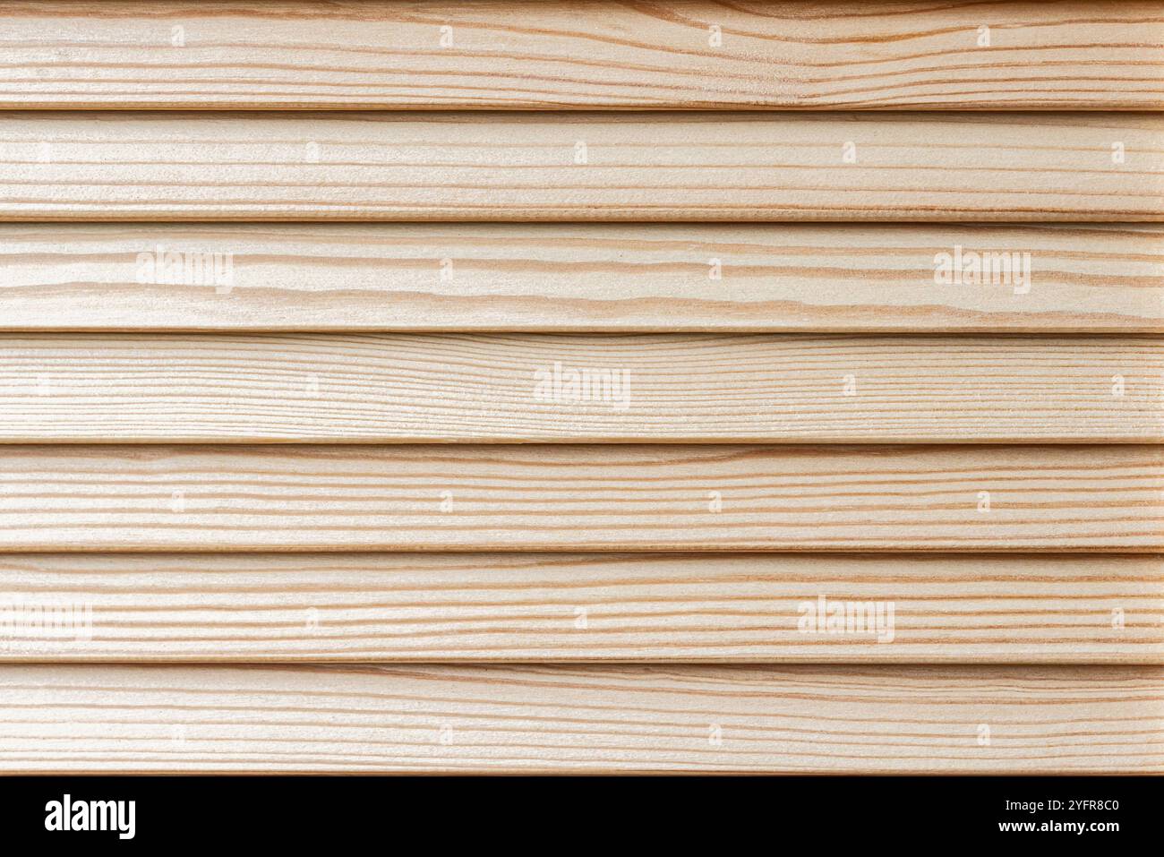 Horizontal wooden planks made of natural pine wood with a light beige ...