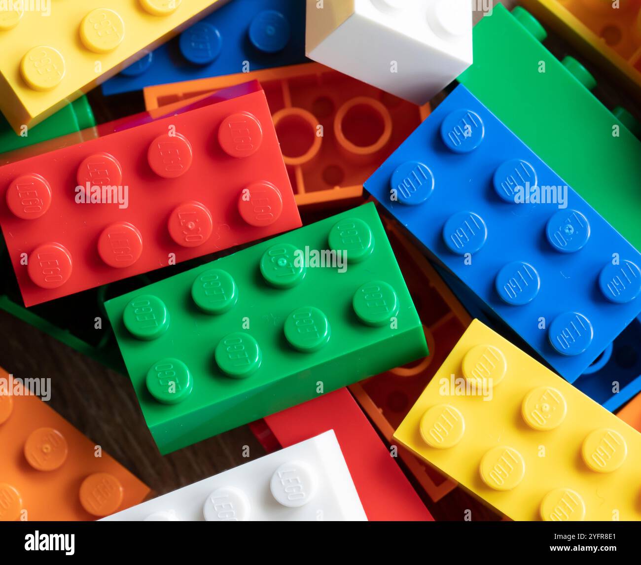 Classic Lego Bricks - Assorted - Macro Stock Photo - Alamy