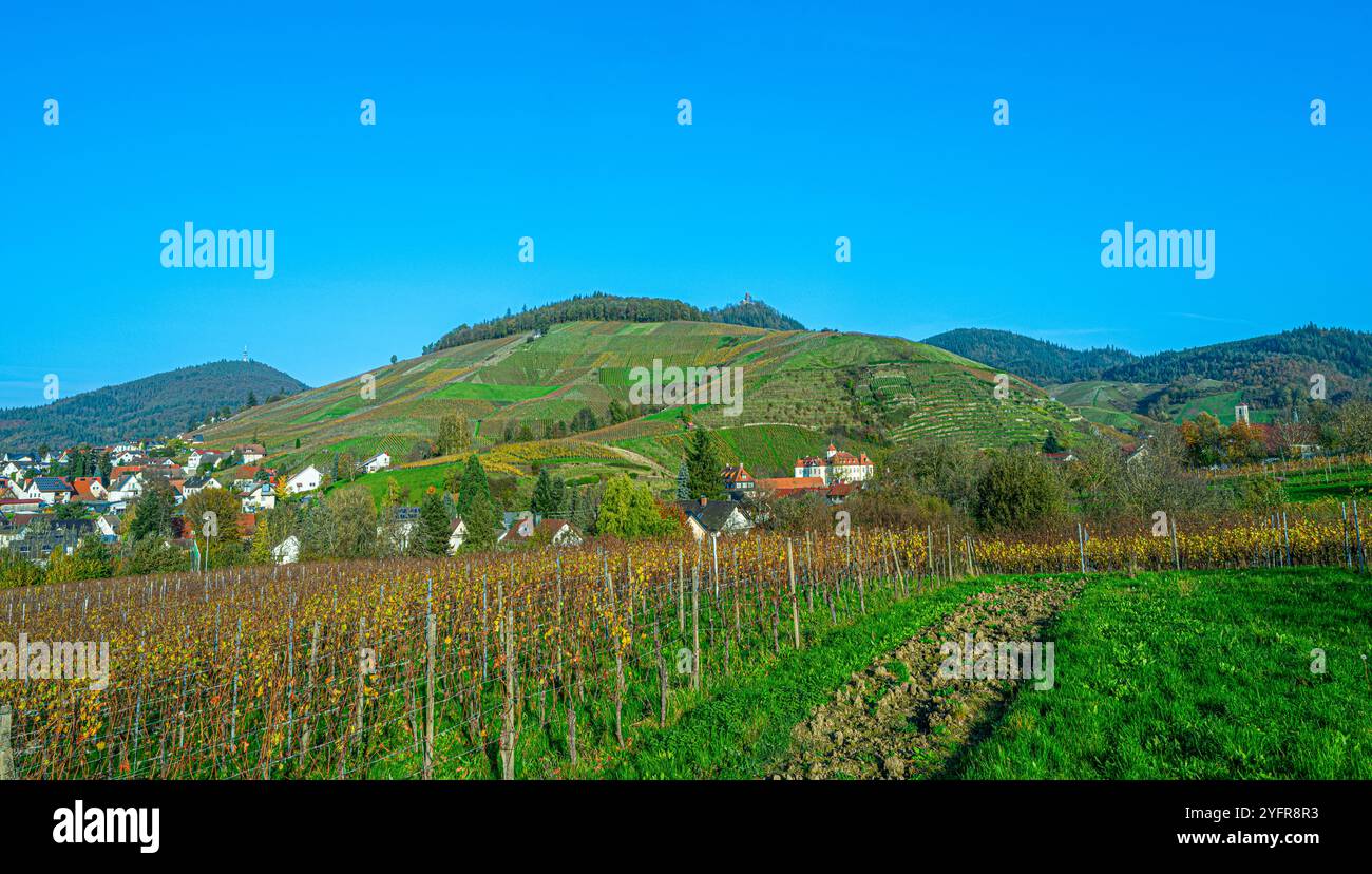 The beautiful Schloss Neuweier winery between Sinzheim and Buehl. Baden ...