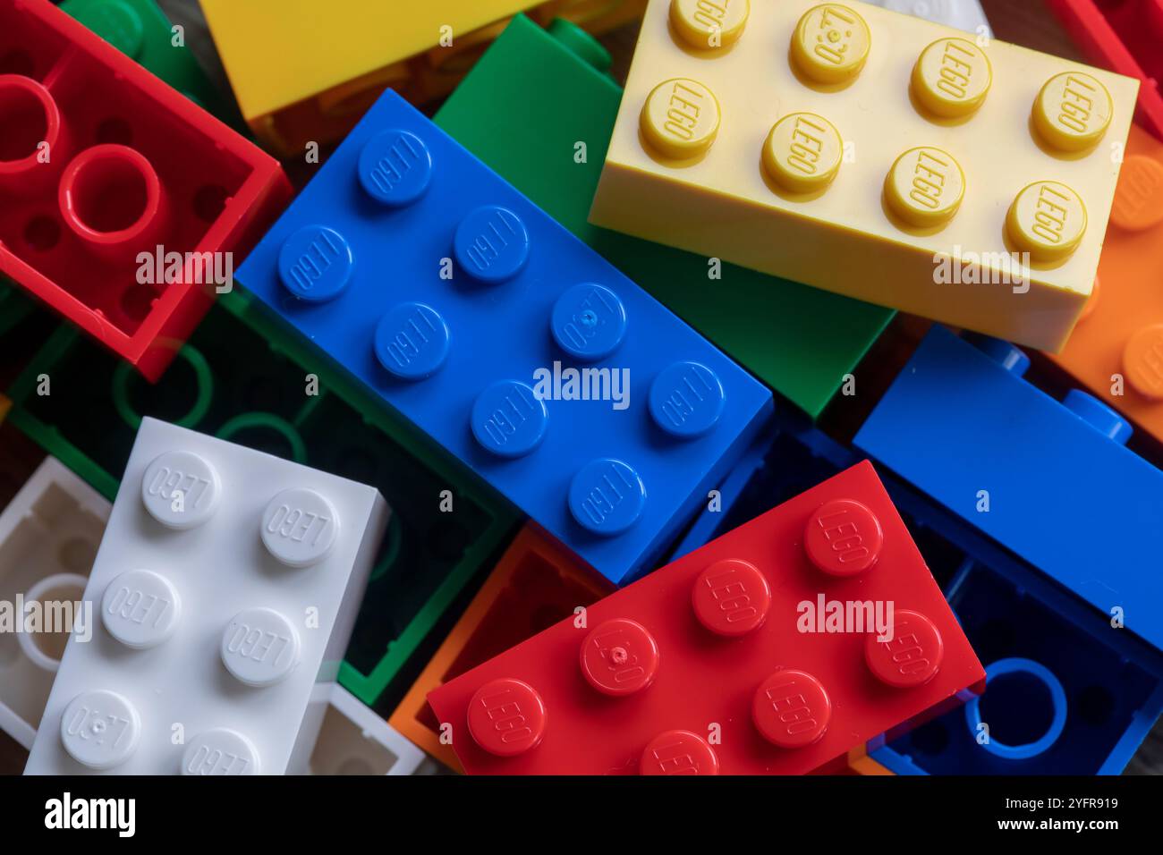 Classic Lego Bricks - Assorted - Macro Stock Photo - Alamy