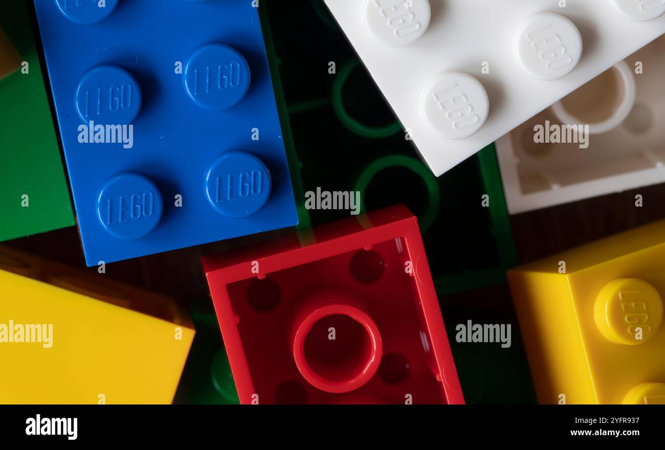 Classic Lego Bricks - Assorted - Macro Stock Photo - Alamy