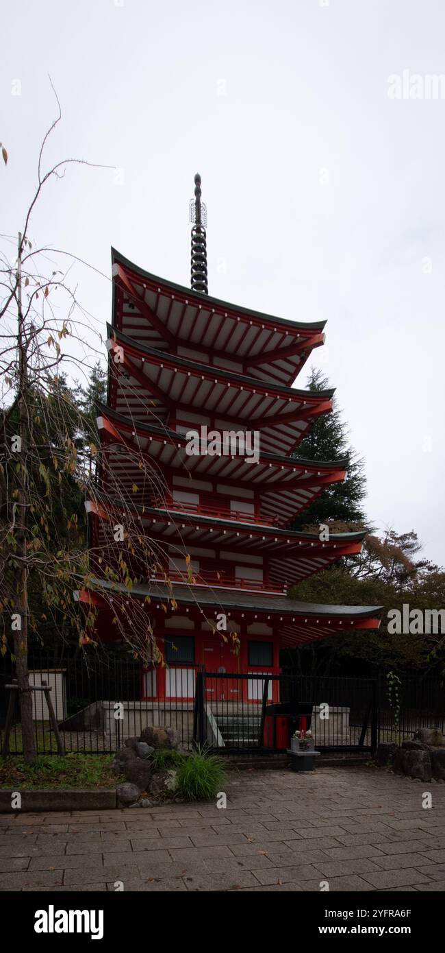 Fujiyoshida japan chureito pagoda hi-res stock photography and images ...