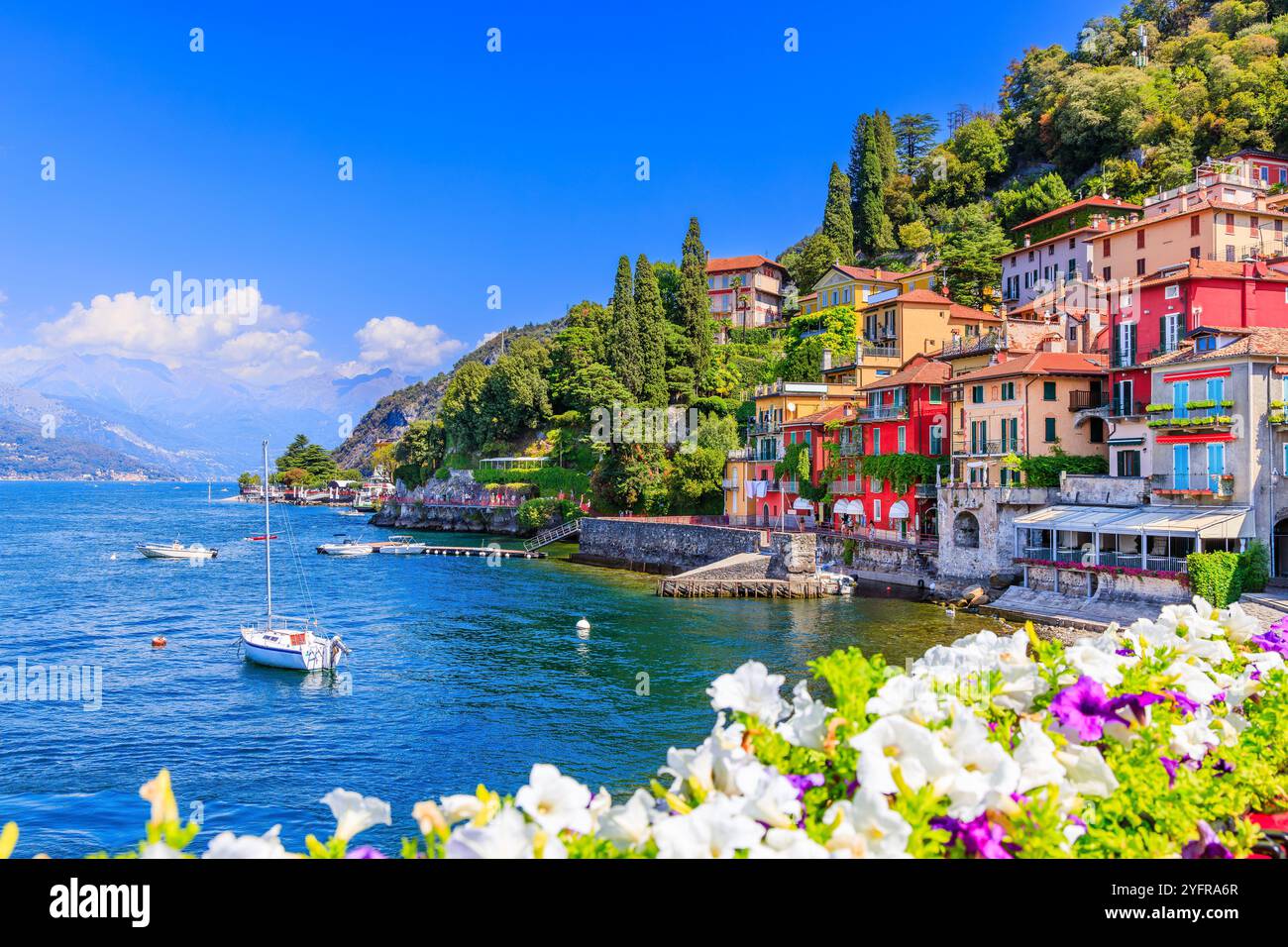 Como Lake. Varenna town. Italian traditional lake village. Italy ...