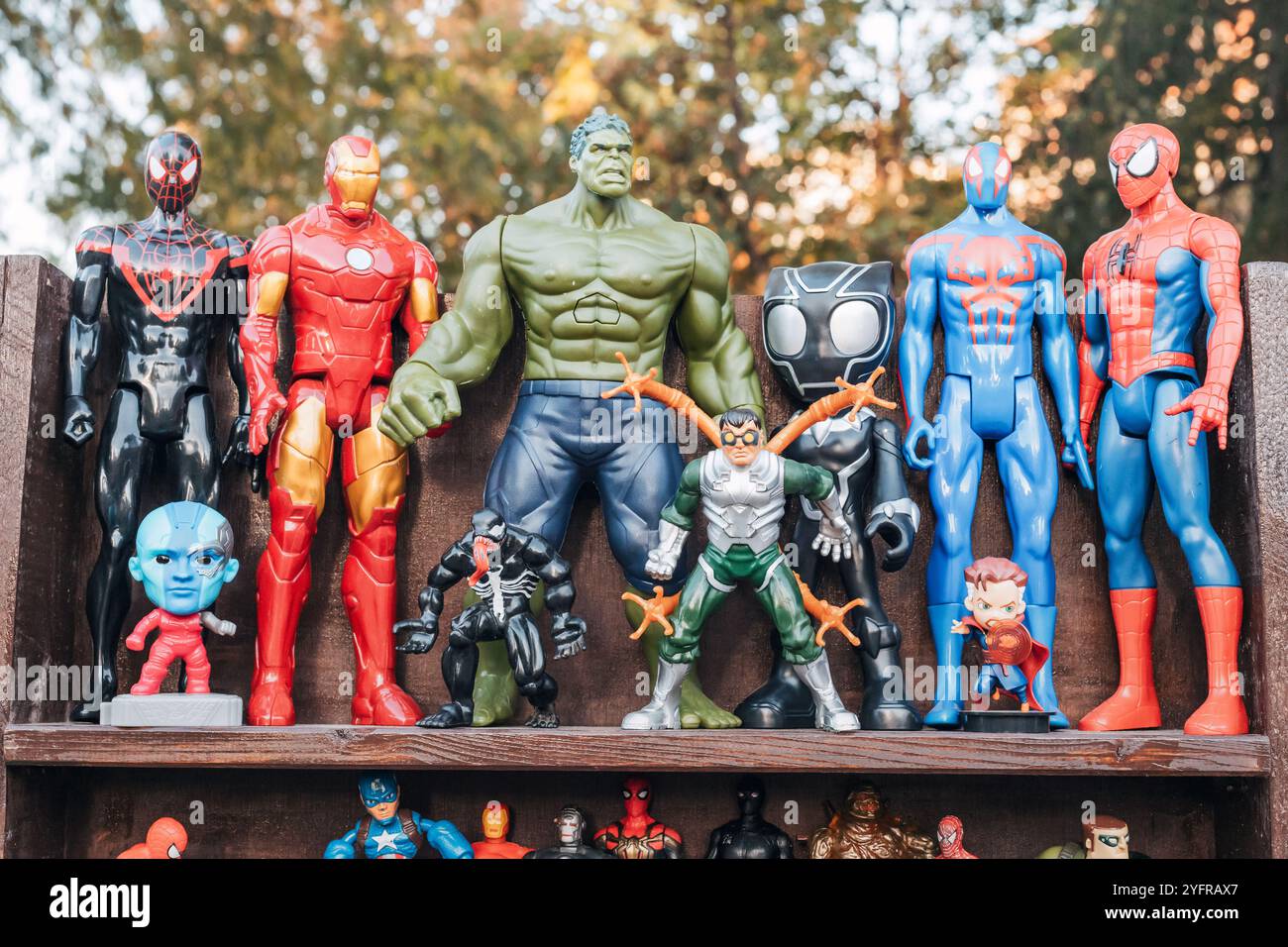 1 September 2024. Belgrade, Serbia: A collection of superhero action ...