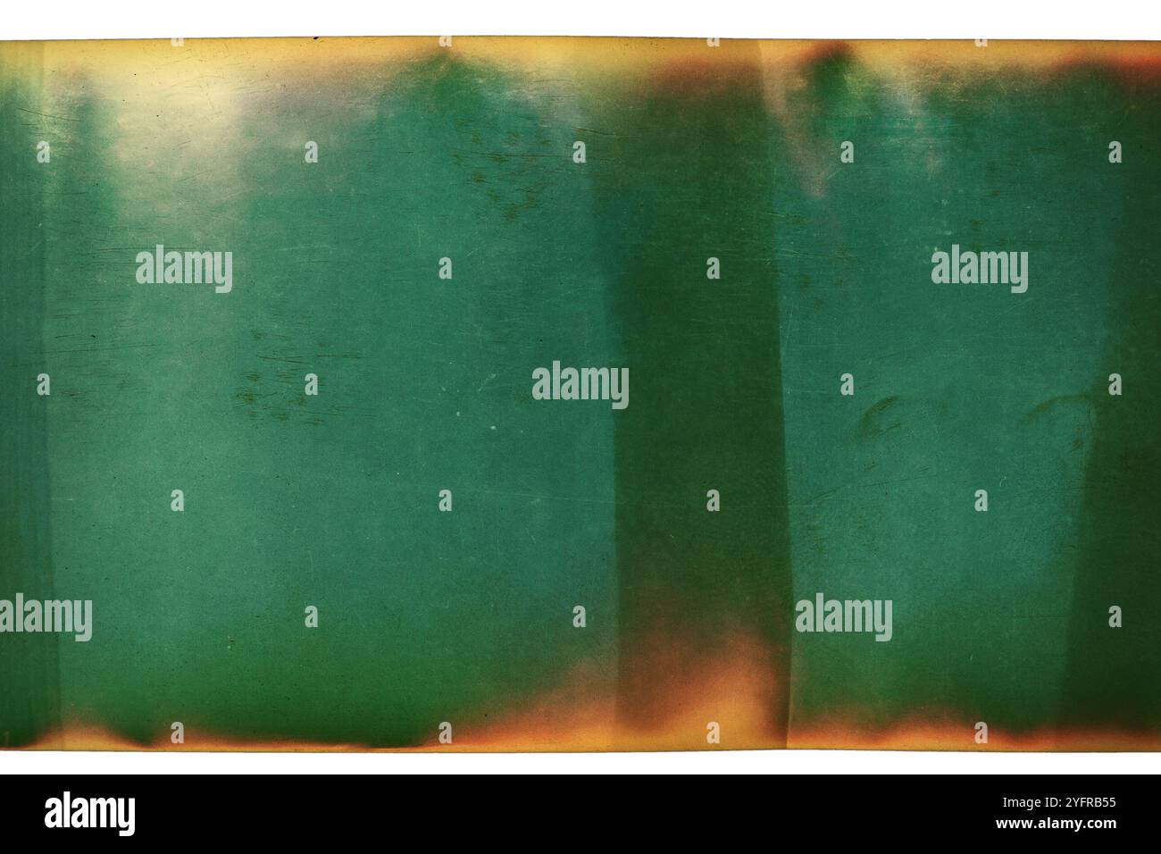 Grungy color 120mm negative film isolated on white background. Medium ...