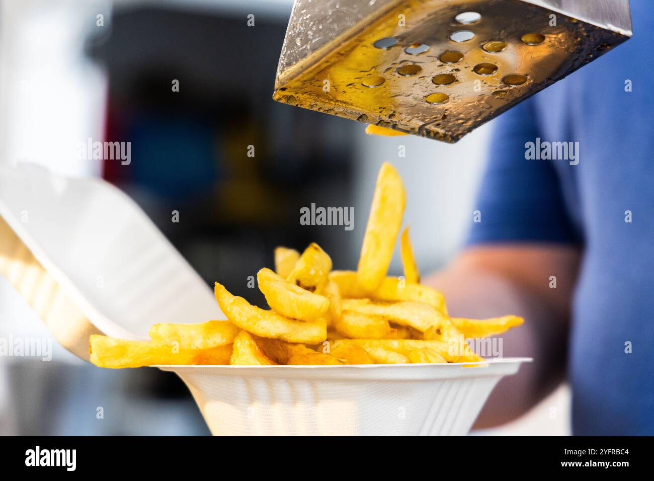 chips portion small takeaway fish and chips Stock Photo - Alamy