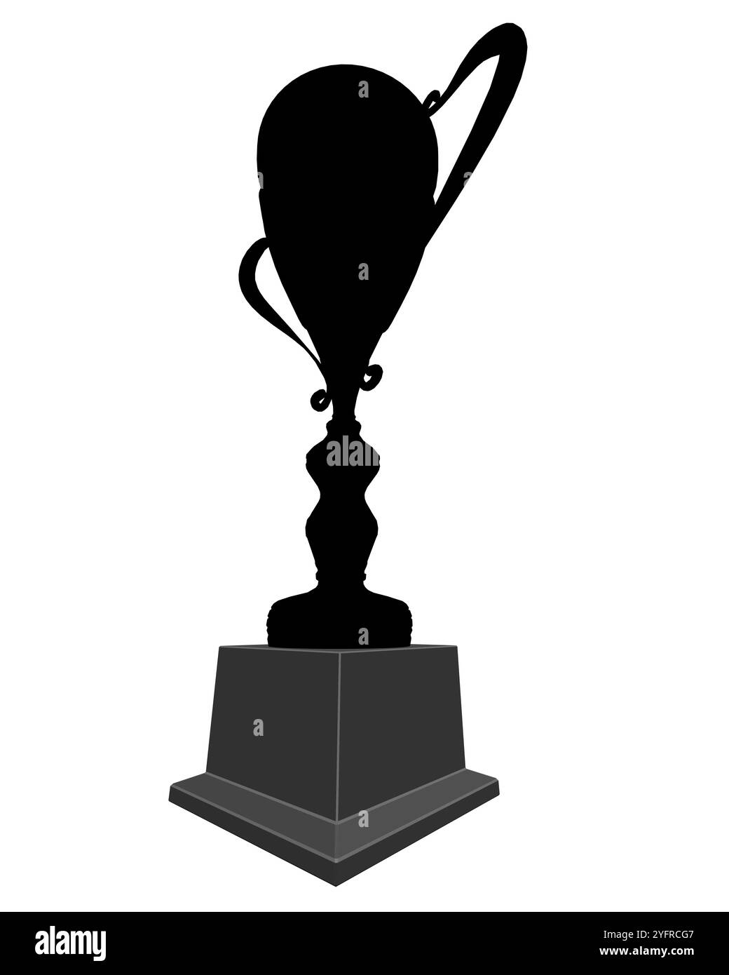 Trophy cup silhouette. Champion trophy, cup sport award. Winner prize ...