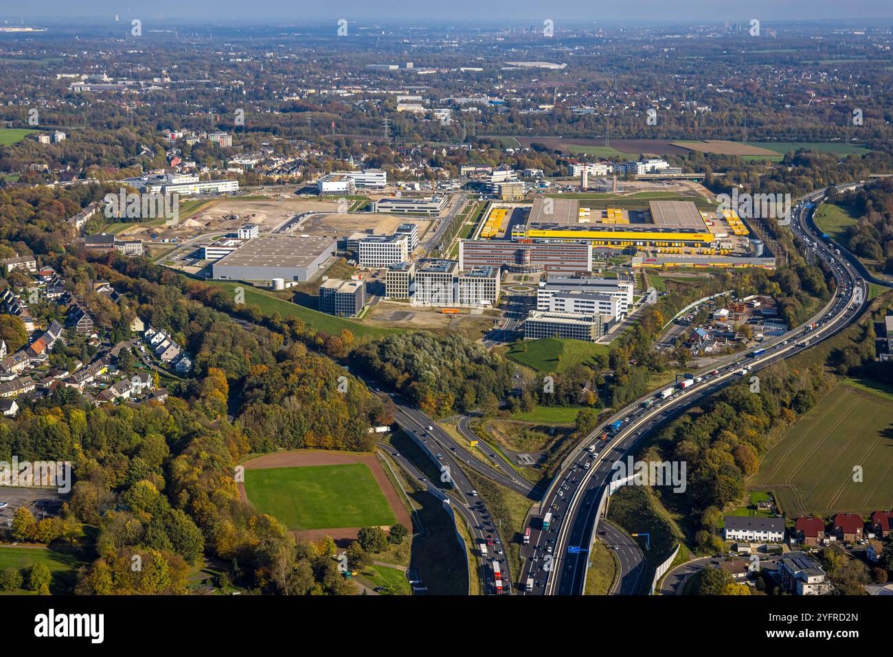 Luftbild, Großbaustelle Mark 51/7, Wissenschaftsquartier und ...