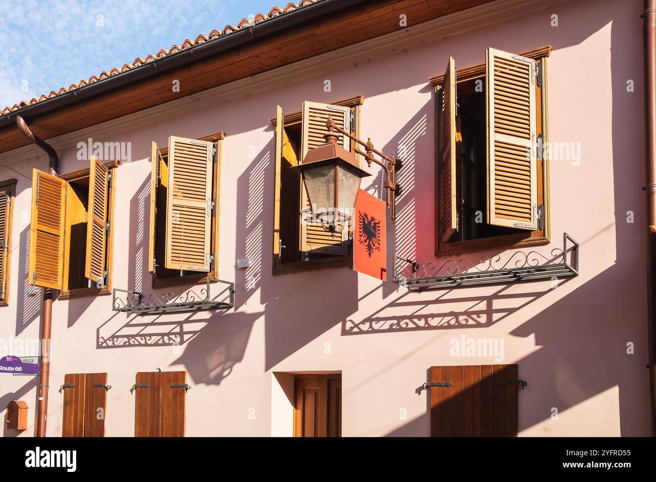 Historic center of old town in Vlore Albania. Beautiful walk through ...