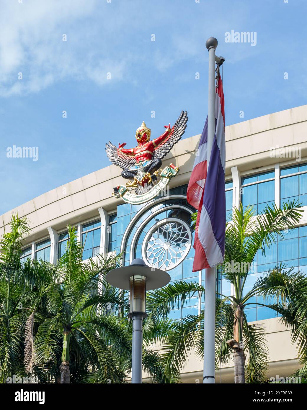 The Garuda sculpture (Phra Khrut Phah), a national emblem of Thailand ...