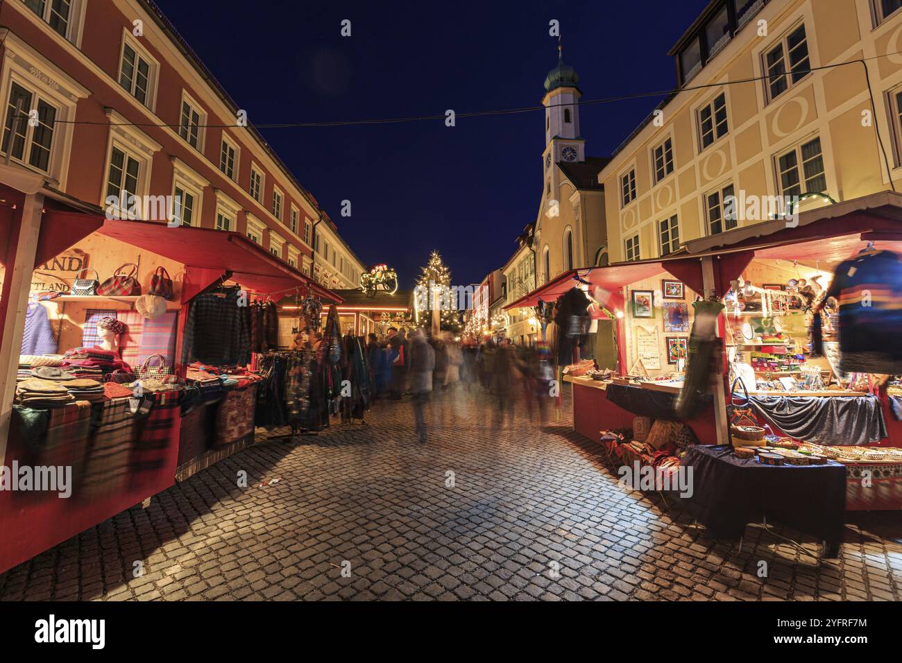 Christmas market, Christmas market, Murnau, Alpine foothills, Bavaria ...