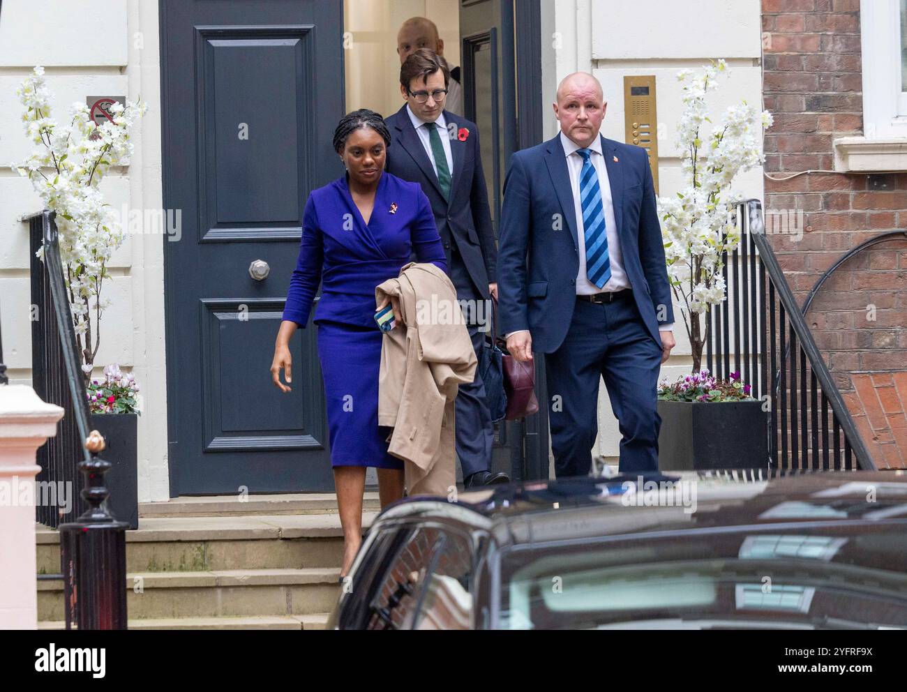 Kemi Badenoch leaves Conservative Campaign Headquarters with her ...