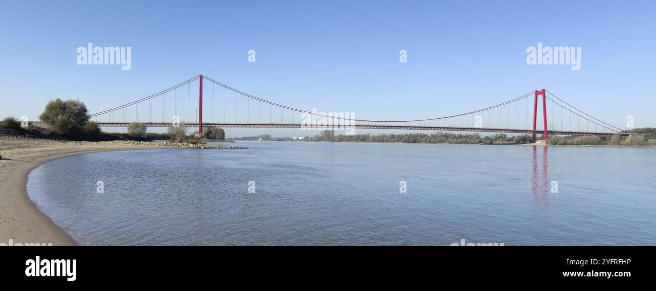 Panorama view from the left bank of the Rhine, western bank of the ...