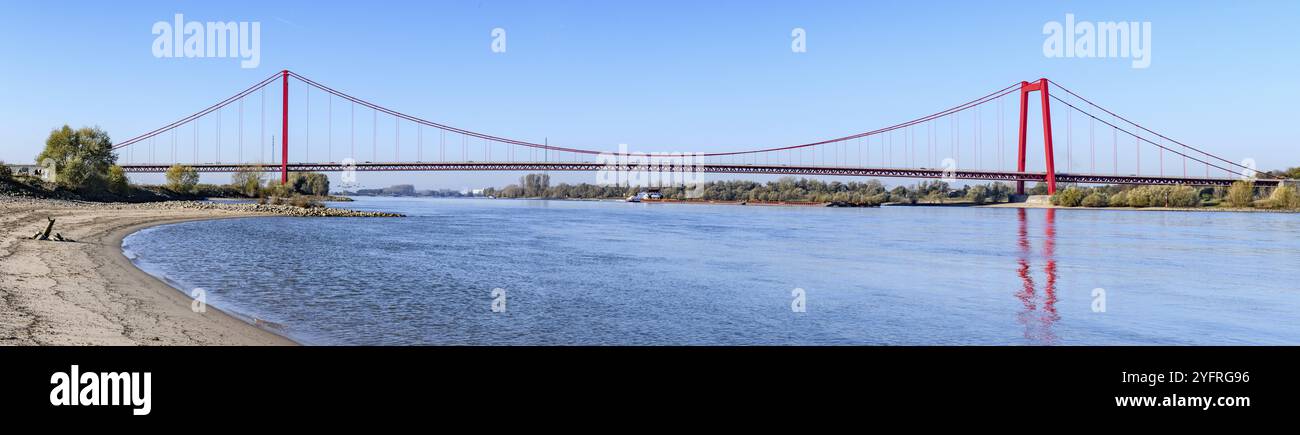 Panorama view from the left bank of the Rhine, western bank of the ...