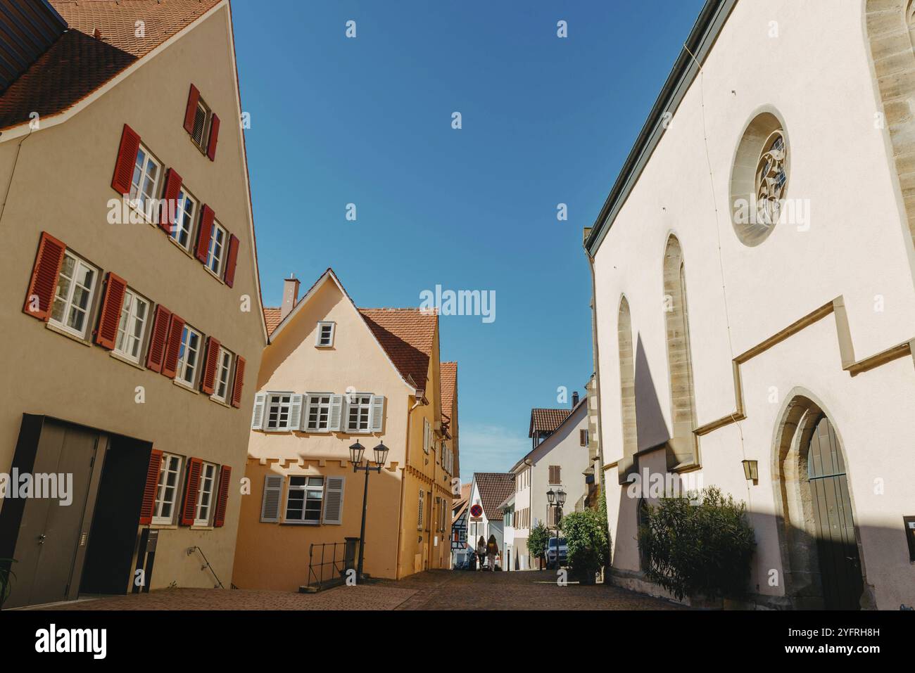 Old national German town house. Old Town is full of colorful and well ...