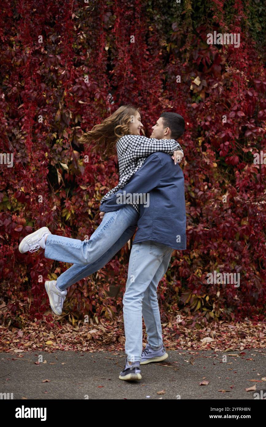 Cheerful young couple promenade hi-res stock photography and images - Alamy