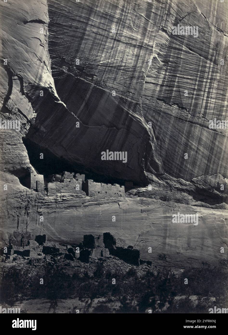 Ancient ruins in Canyon de Chelley photo by Timothy O'Sullivan Stock ...