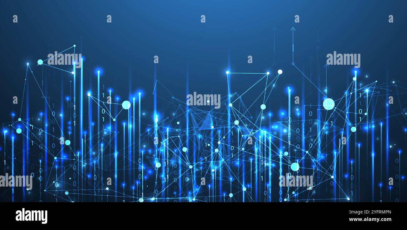 Big Data futuristic, technology light design. Vector datum digital ...