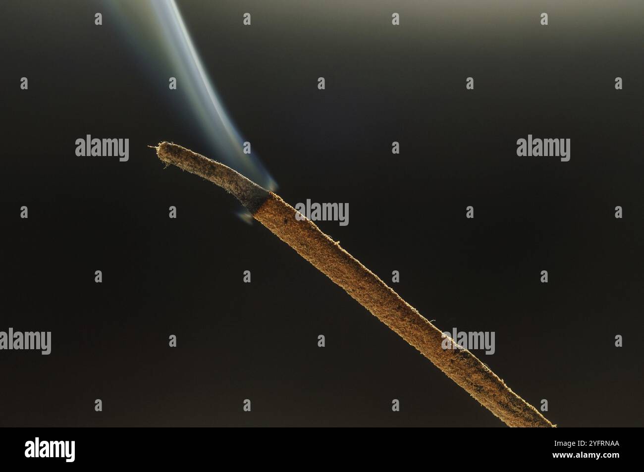 Trajectory of incense smoke in the air showing different shapes. France ...