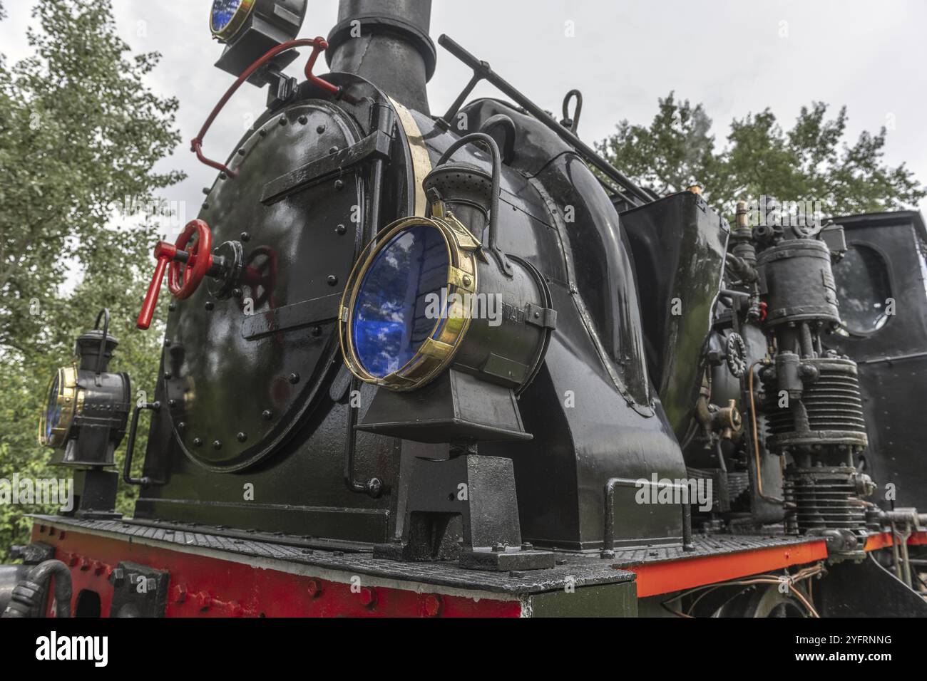 Steam locomotive of Rhine Tourist Railway in spring. Volgelsheim ...