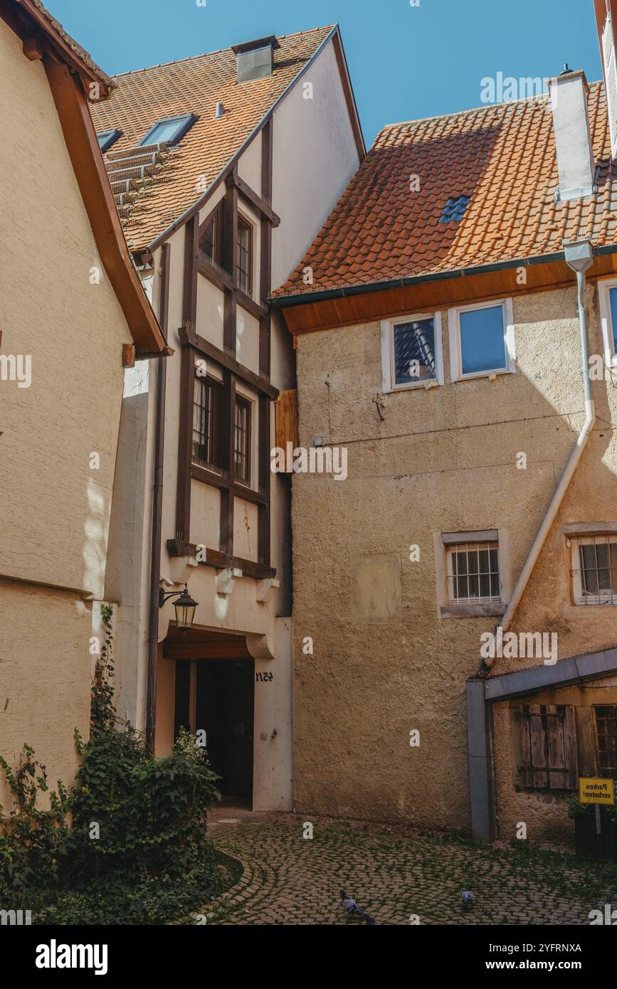 Old national German town house. Old Town is full of colorful and well ...