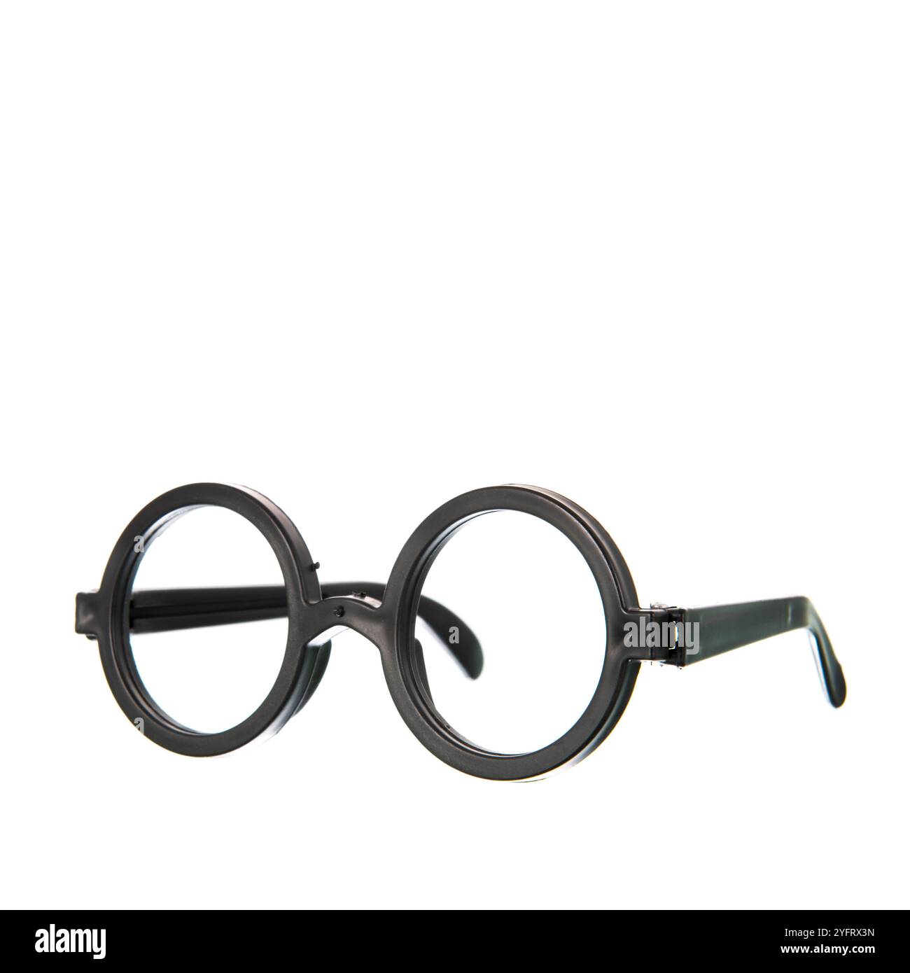 Black glasses round model isolated over white background Stock Photo ...