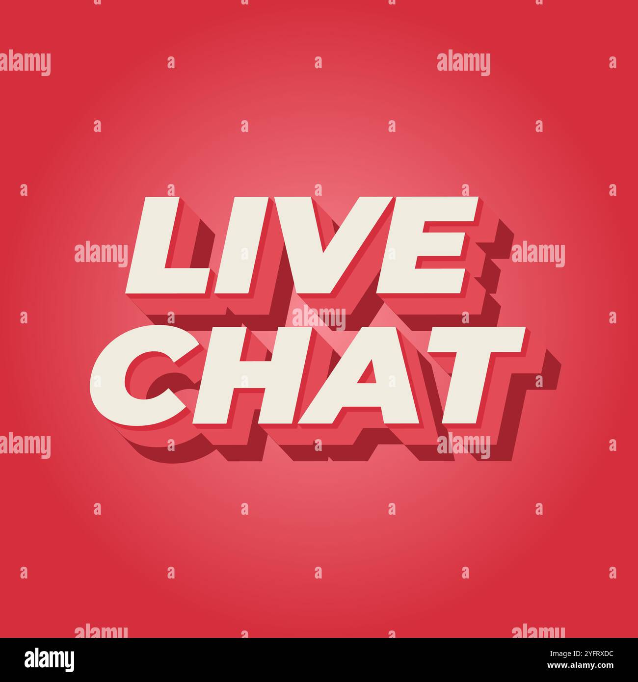 Live chat. Text effect design in bold font and 3D style, for social ...