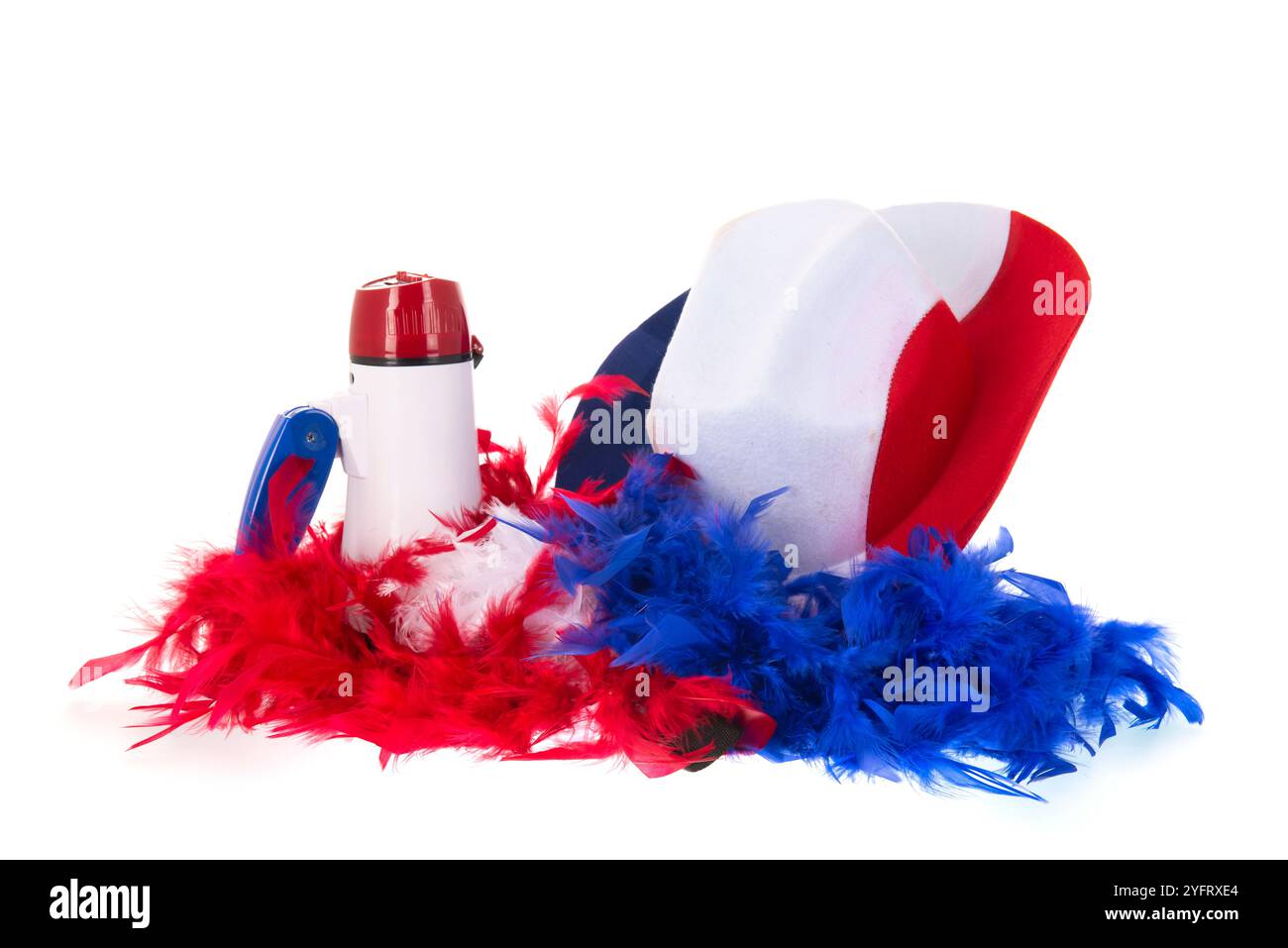Celebration stuff in flag colors isolated over white background Stock ...