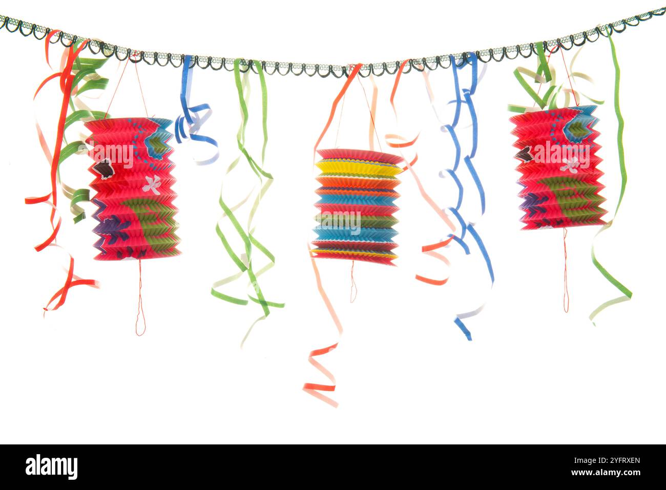 White paper lanterns hanging Cut Out Stock Images & Pictures - Alamy