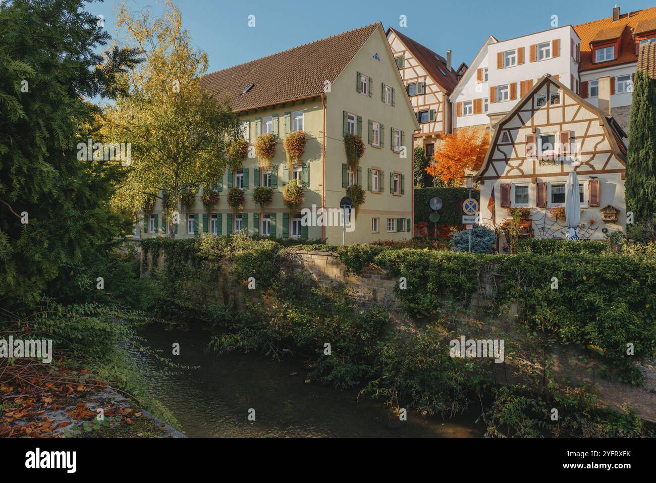 Old national German town house. Old Town is full of colorful and well ...