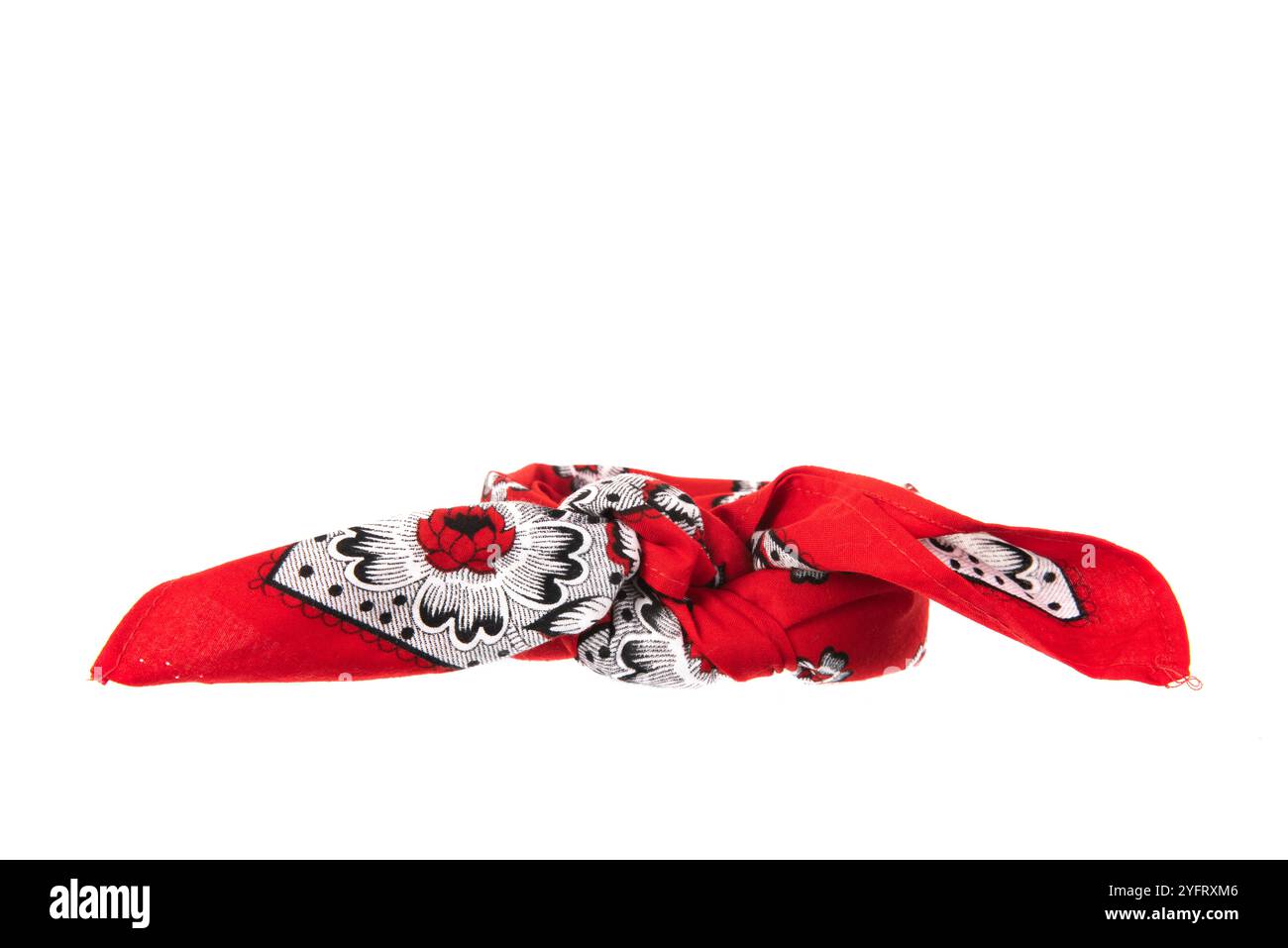 Red Dutch farmer handkerchief isolated over white background Stock ...