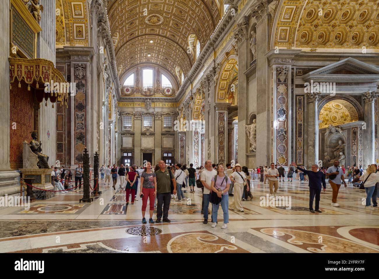 St. Peter's Basilica is seen from inside, Vatican City Stock Photo - Alamy