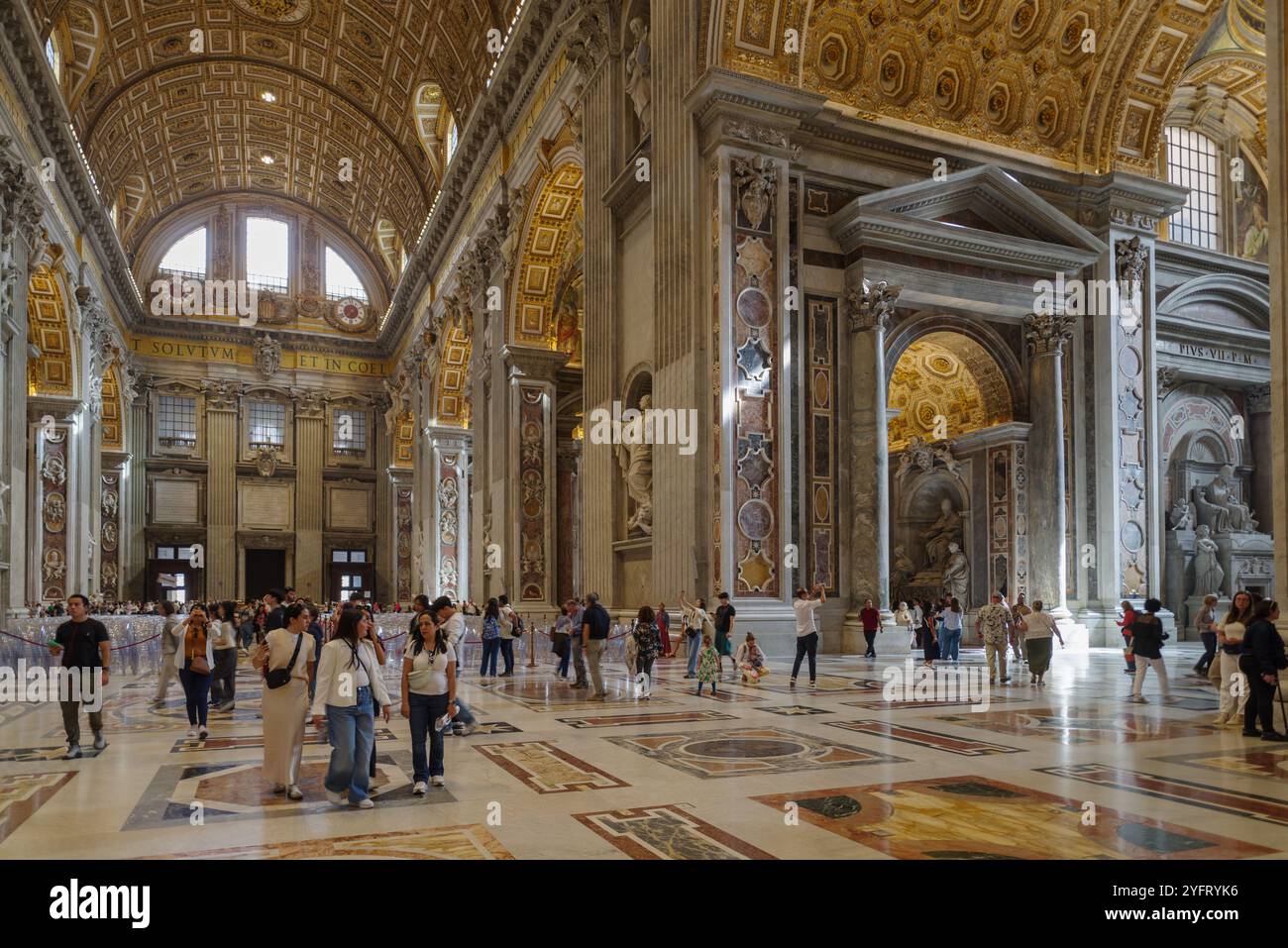 St. Peter's Basilica is seen from inside, Vatican City Stock Photo - Alamy