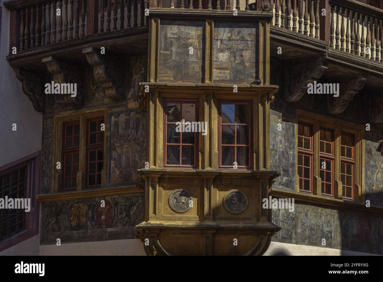 Famous Pfister house, Colmar is a picturesque old tourist neighborhood ...