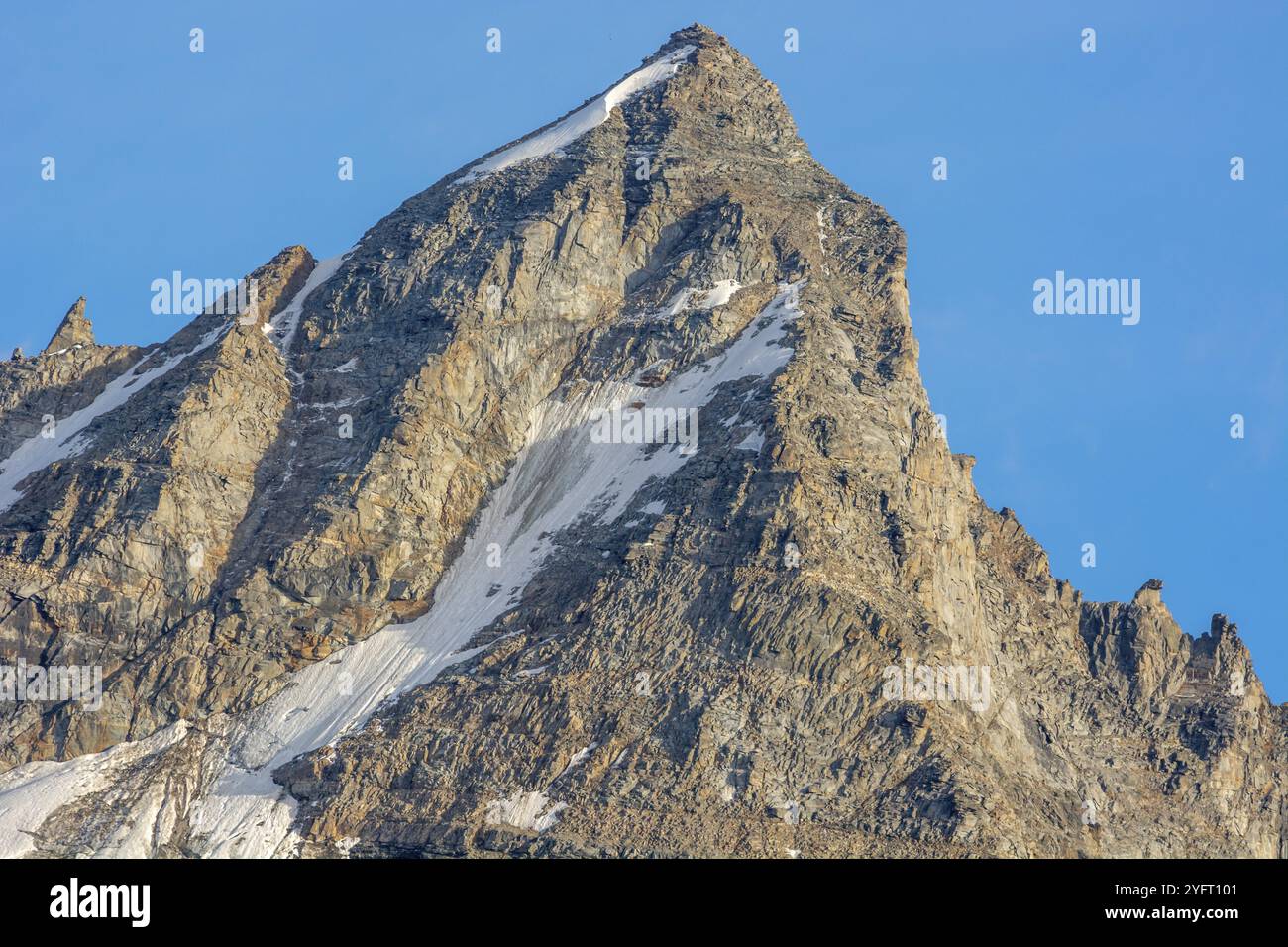 Rocky mountains in the Italian Alps in the Grand Paradis national park ...