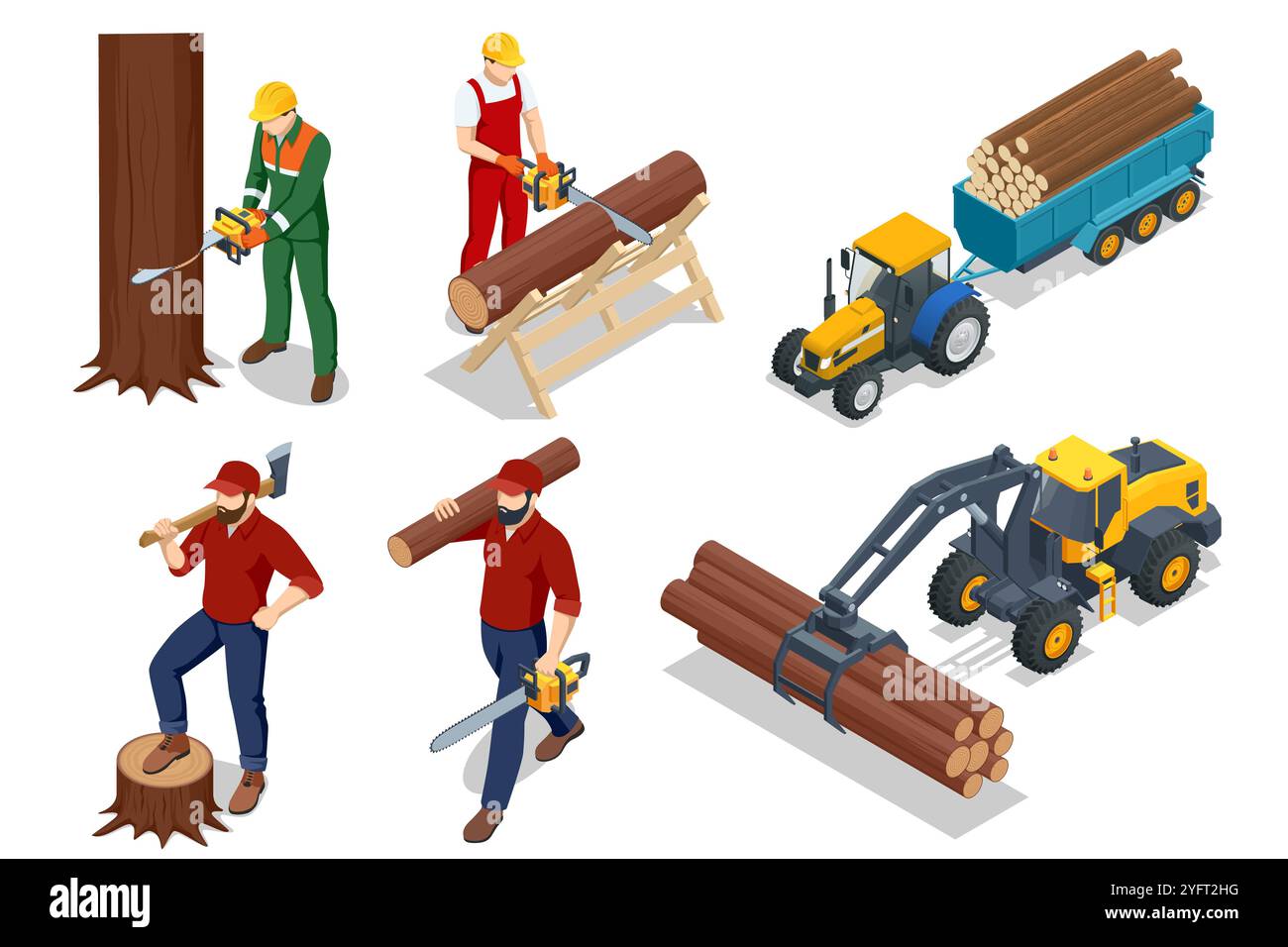 Isometric Log Loader. Loading equipment for logging. Log loader for ...