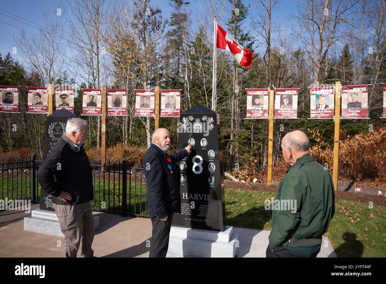 Jeff Thurber, centre, president of the Hants North Royal Canadian ...