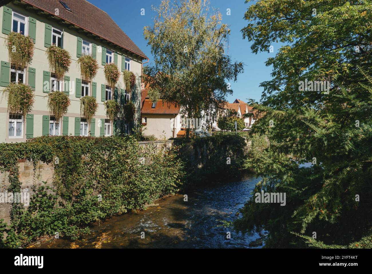 Old national German town house. Old Town is full of colorful and well ...