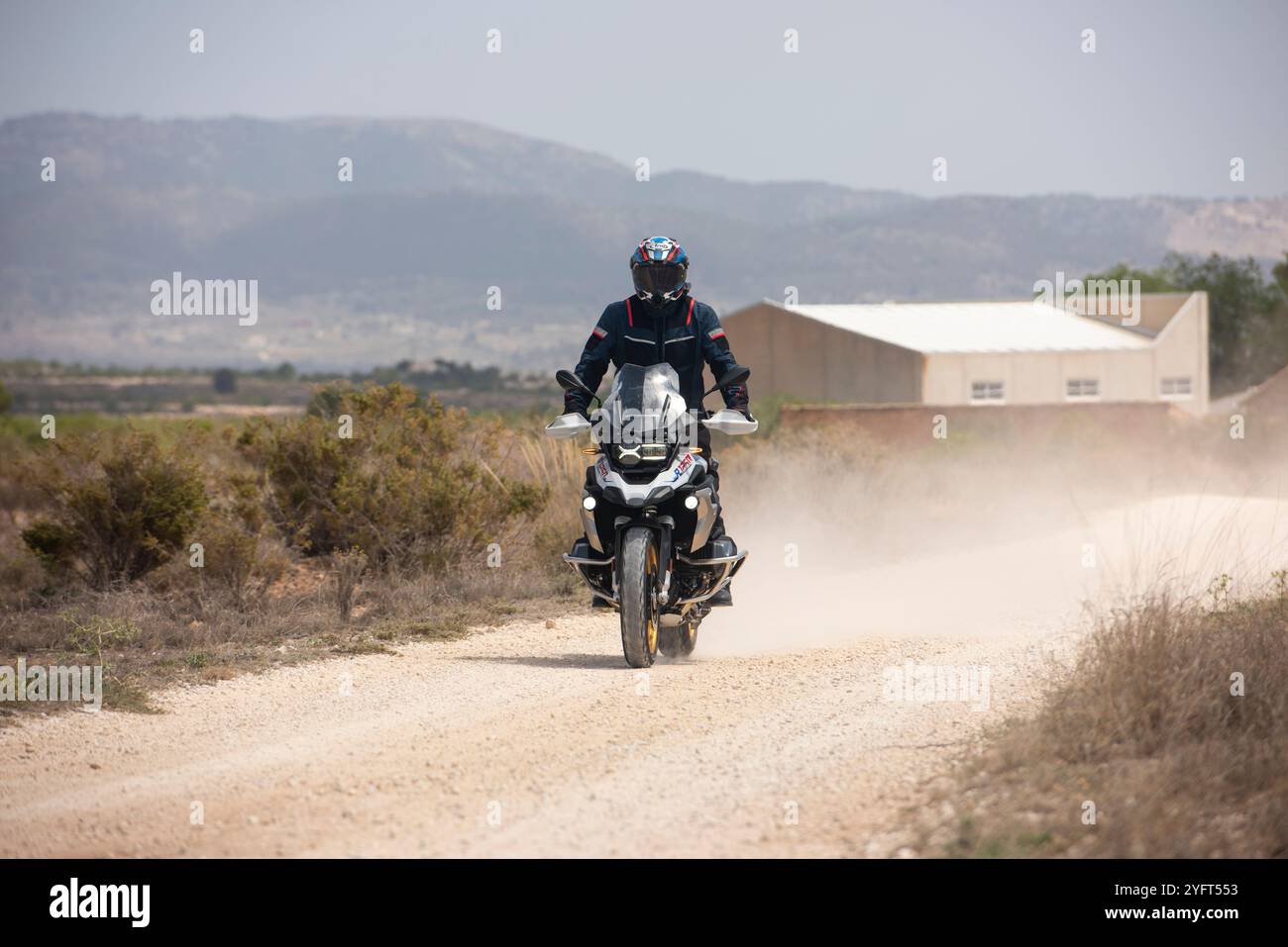 Riding a motorcycle off-road Stock Photo - Alamy