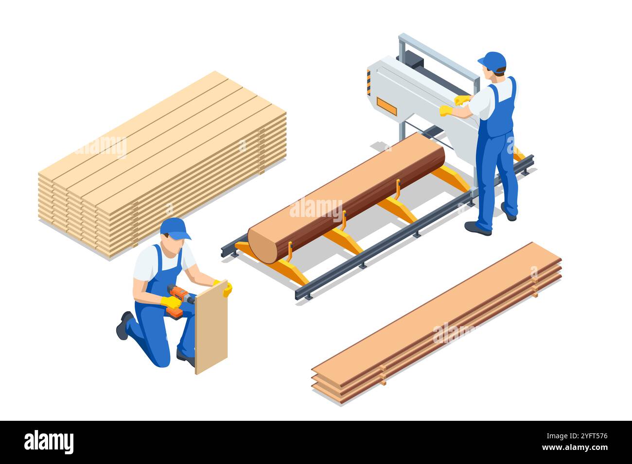 Industrial forest production Stock Vector Images - Alamy