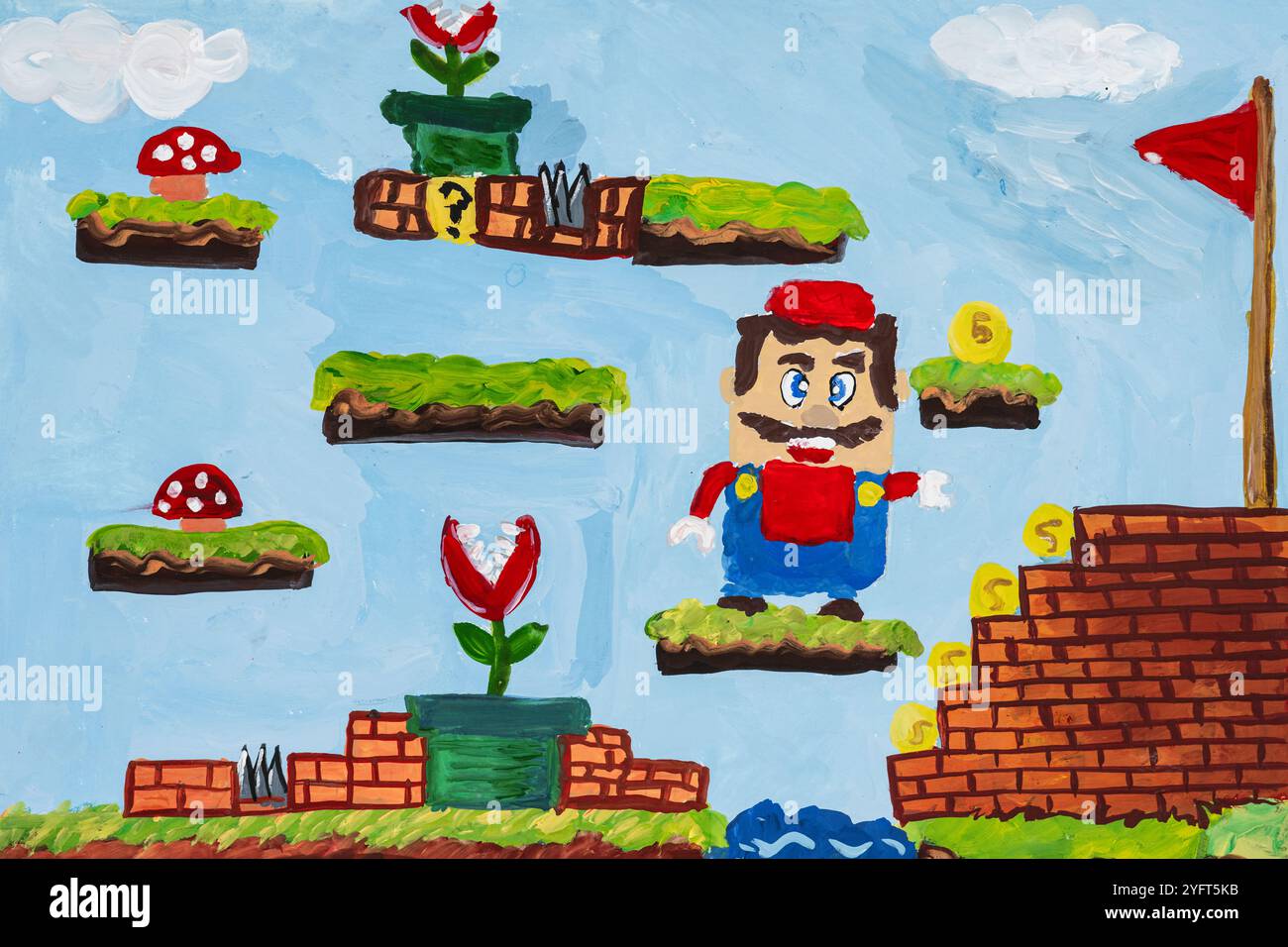 Kyiv, Ukraine - November 04, 2024: A vibrant painting depicting a ...