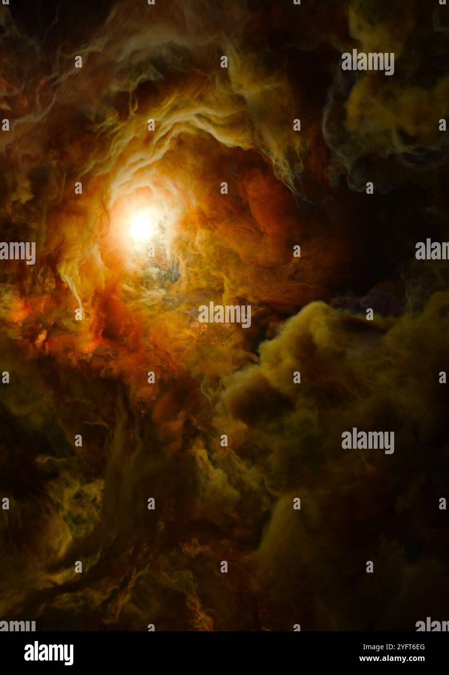 Nebula in outer space, planets and galaxy, 3d animation Stock Photo - Alamy