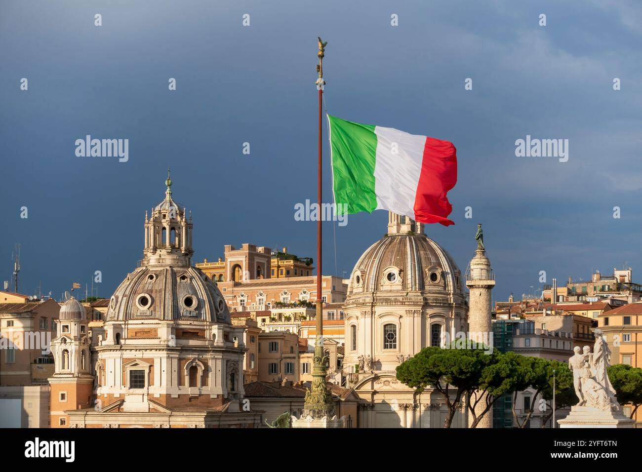 Domes of Churches Santa Maria di Loreto (L) and SS. Nome di Maria (R ...