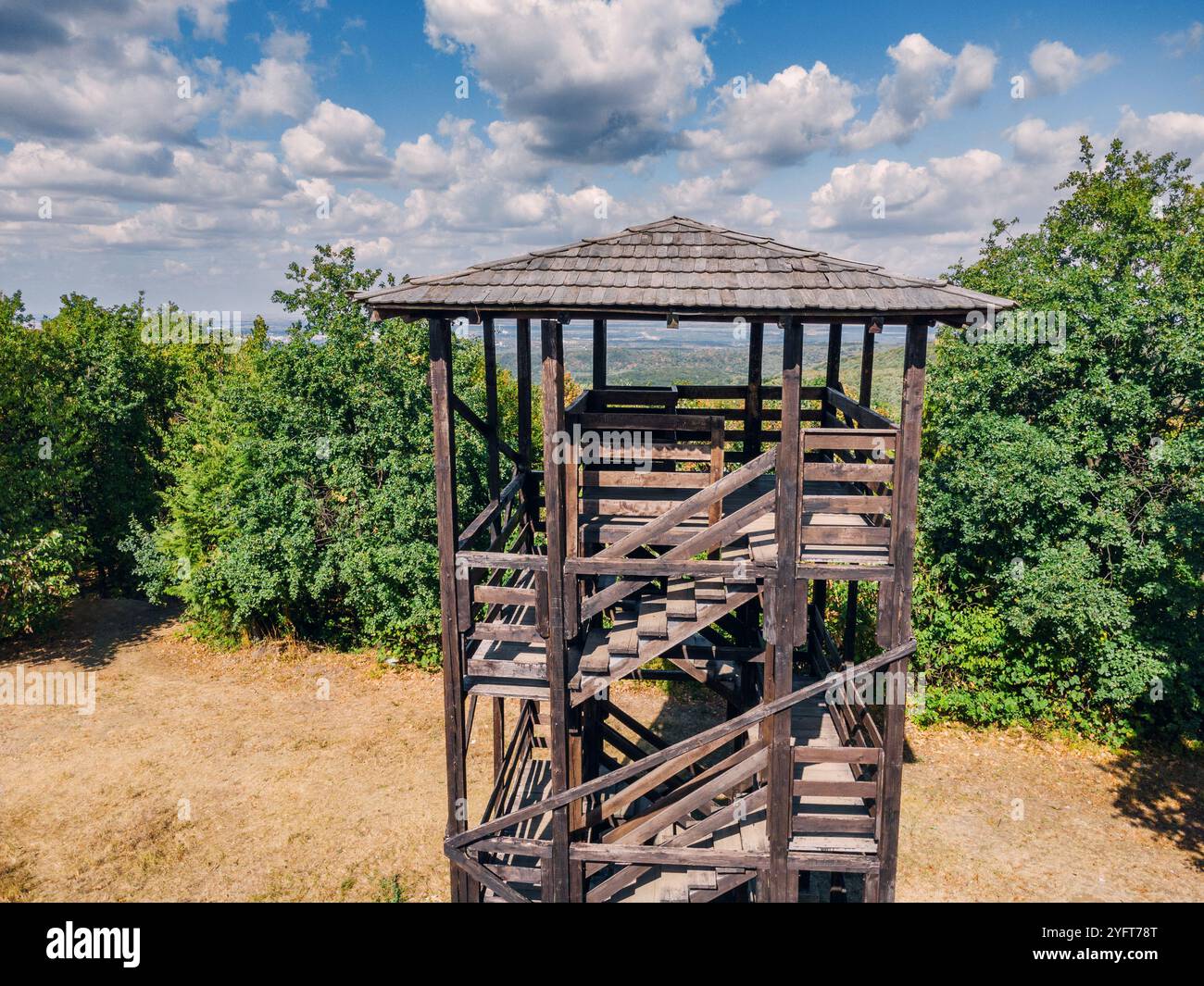 Elevated wooden observation tower stands hi-res stock photography and ...